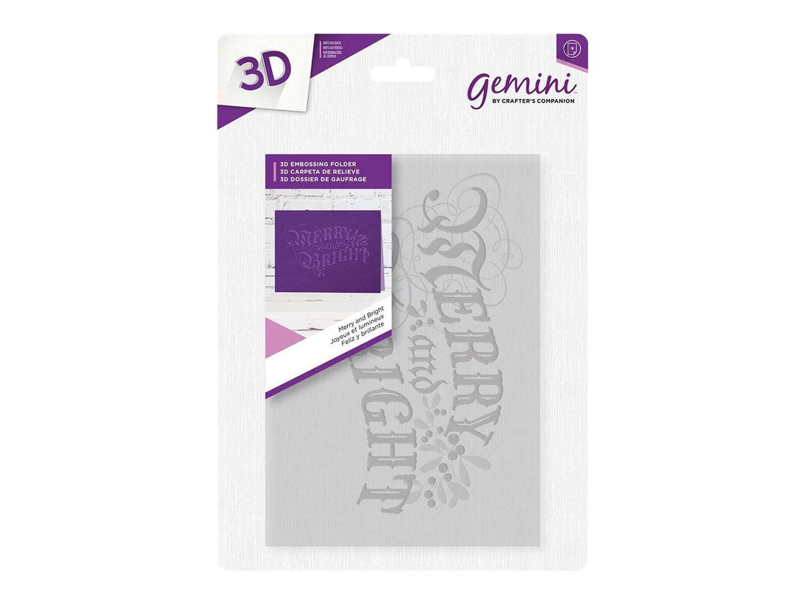 Gemini 5 x 7 3D Embossing Folder - Merry and Bright 2018 -Crafters ...