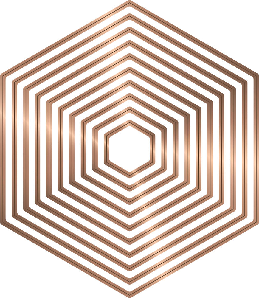 Gemini Multi Media Patchwork Dies - Hexagons | Crafters Companion EU