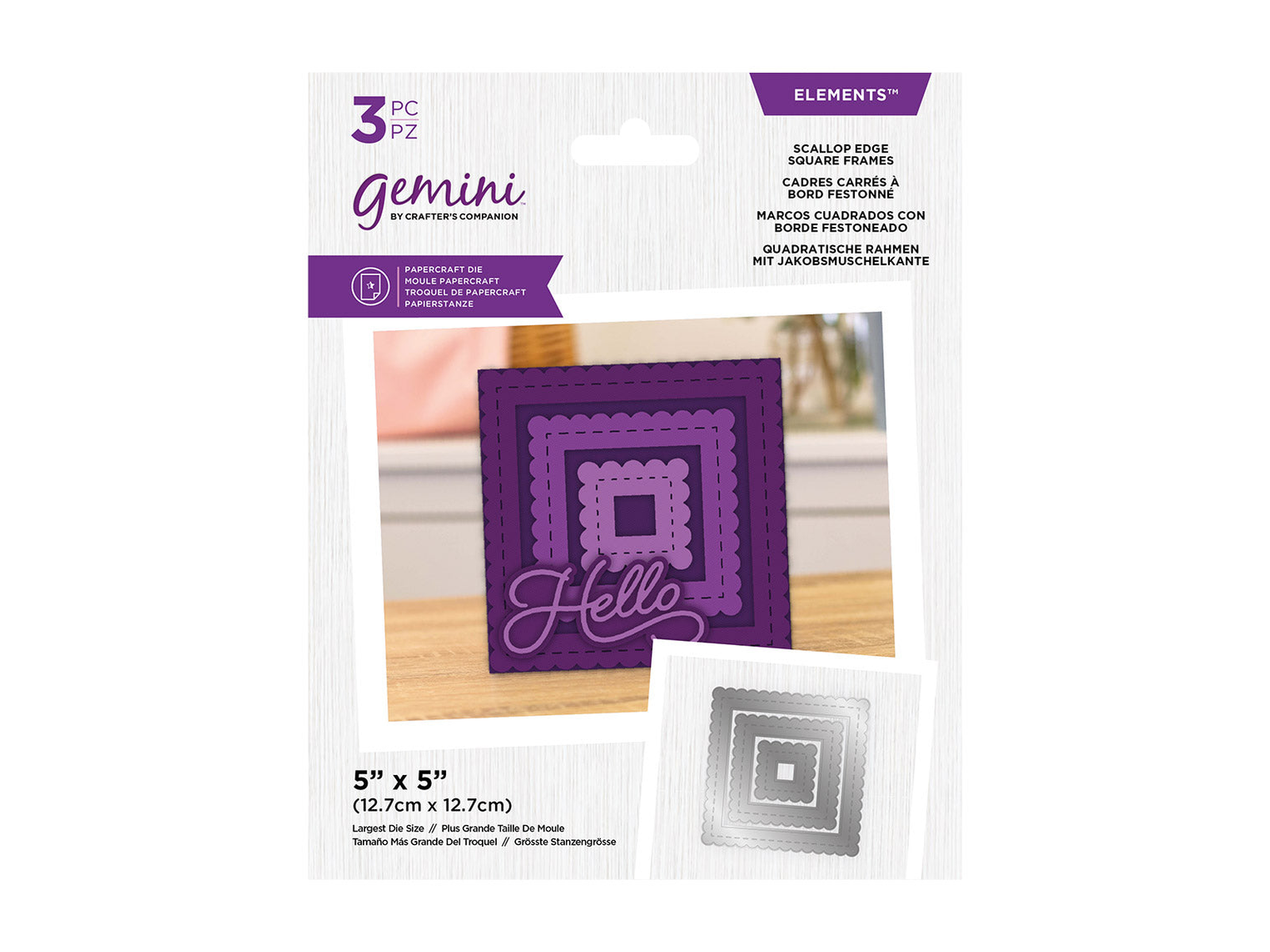 Gemini Elements Nesting Frame Die - Scallop Edge Square | Crafters ...